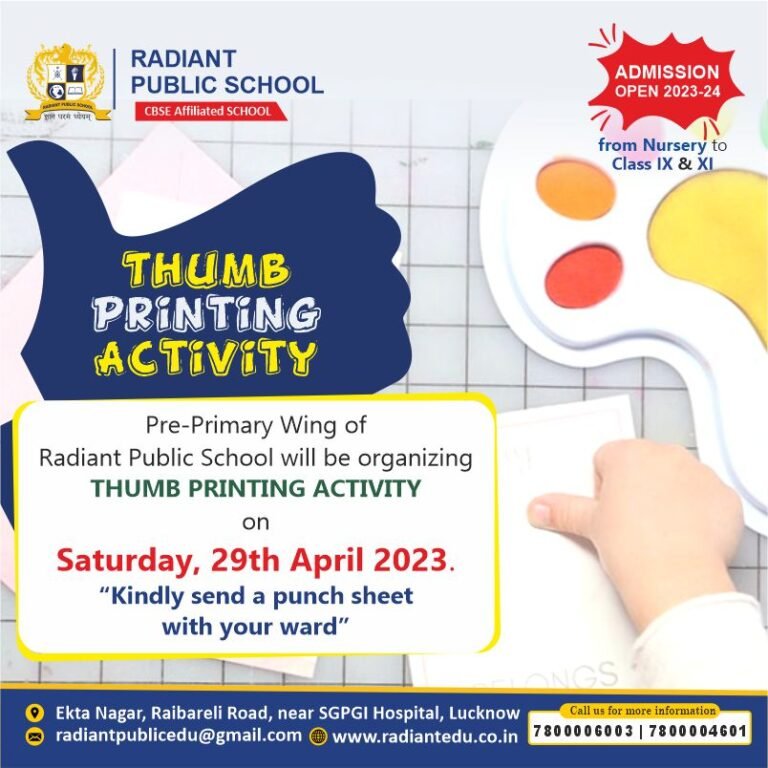 NOTICE for THUMB PRINTING ACTIVITY - Radiant Public School Radiant ...